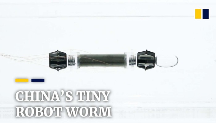 Chinese scientists develop robot worm to explore engine pipes | South ... Chinese scientists develop robot worm to explore engine pipes | South ...